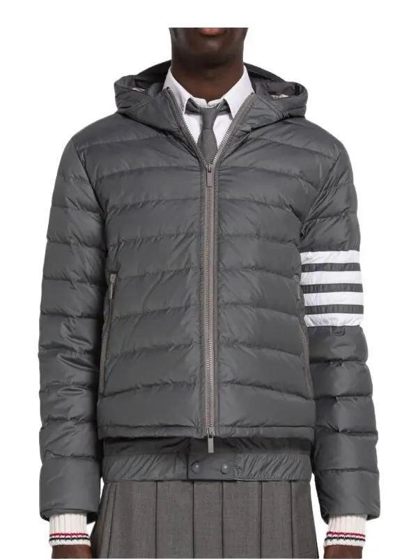 Thom Browne 4-bar Padded Jacket - Medium Gray
