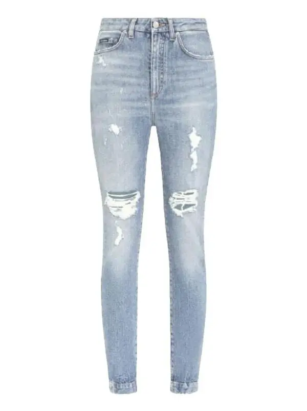 Dolce & Gabbana Audrey Distressed Skinny Jeans - Blue