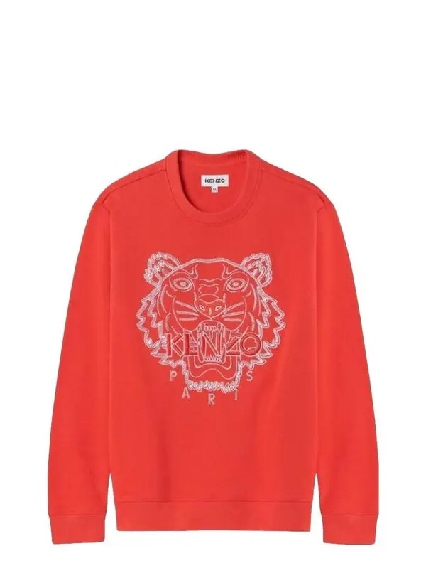 Kenzo Embroidered Tiger Crewneck Sweatshirt - Red
