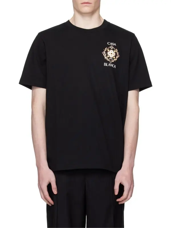 Casablanca Logo Crew Neck T-shirt - Black