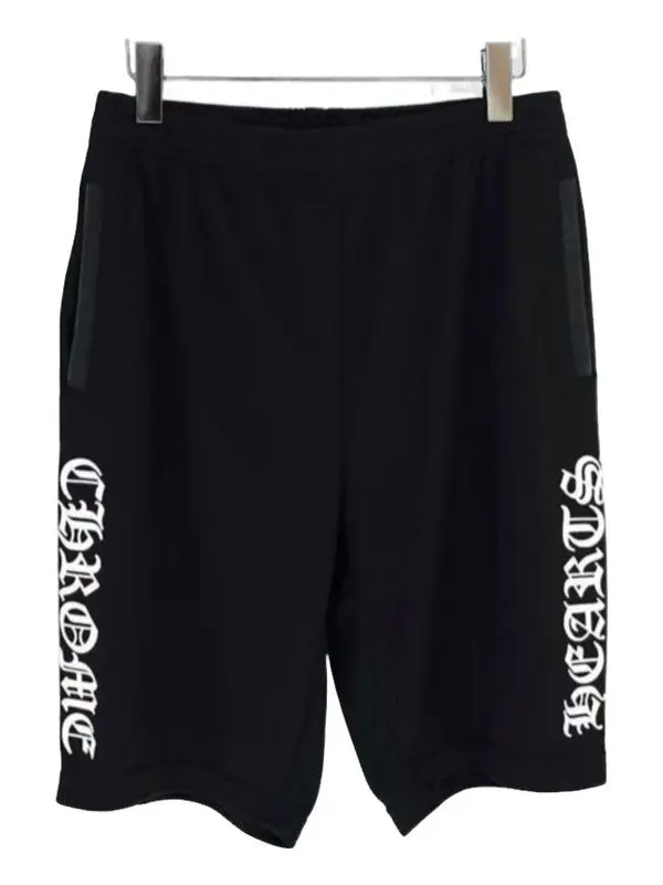 Chrome Hearts Elasticated Waistband Shorts With Side Slip Pockets - Black