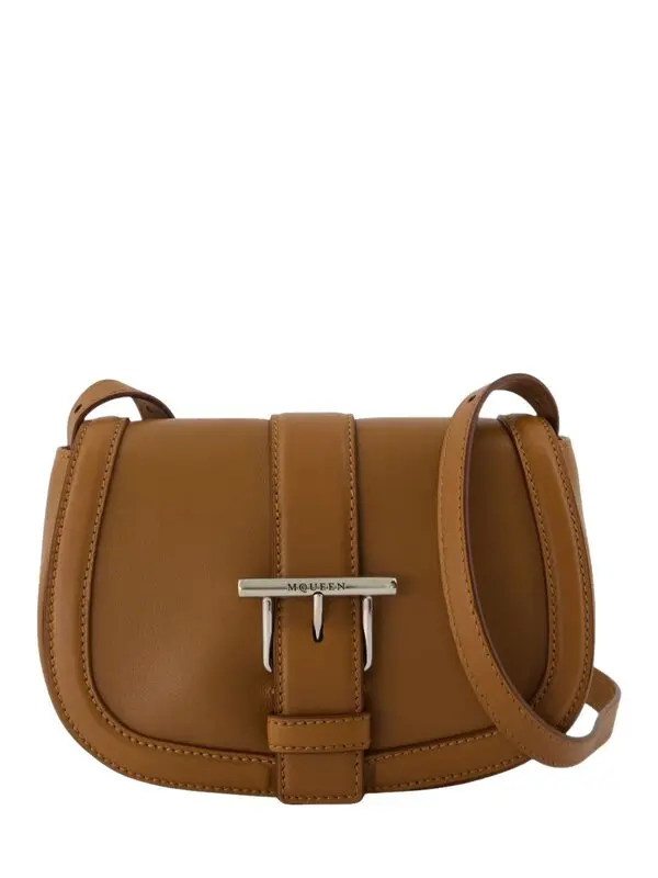 Alexander McQueen Mini T-bar Shoulder Bag - Brown