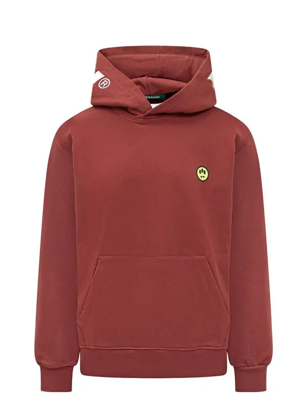 BARROW Logo Printed Hoodie - Red