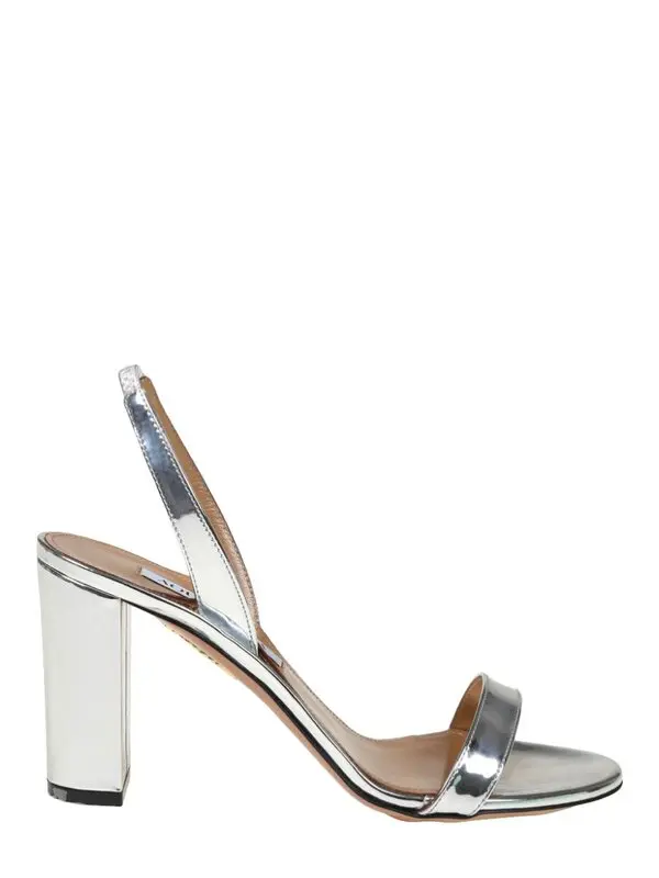 AQUAZZURA So Nude Metallic Slingback Sandals - Multicolor