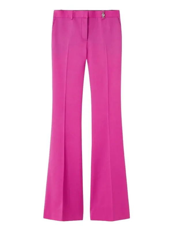 Versace Logo-plaque Tailored Trousers - Pink