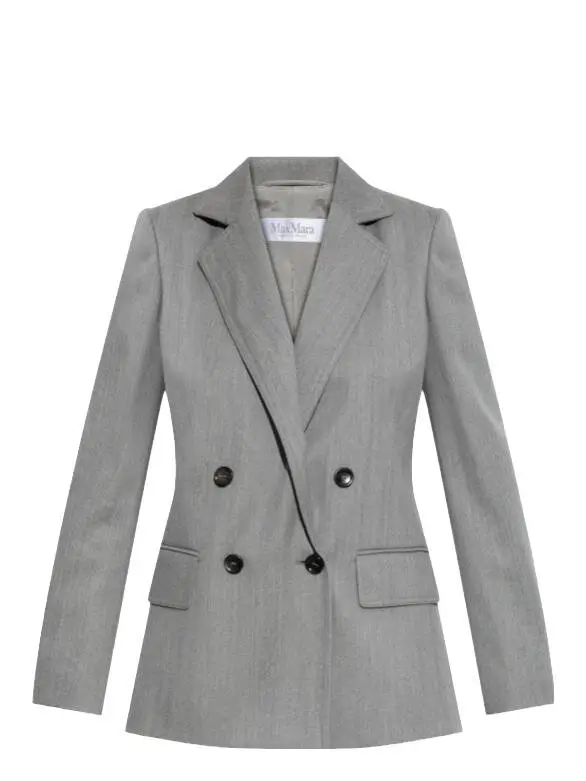 Max Mara Double-breasted Blazer With Notched Lapel - No