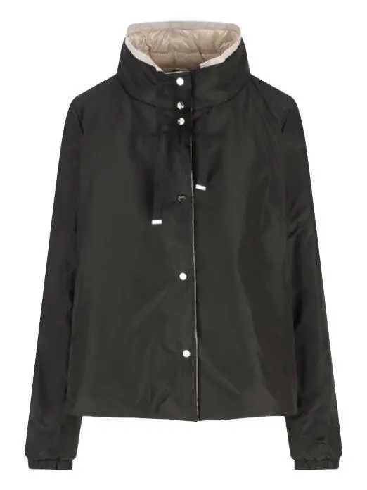 Herno Long-sleeved Reversible Padded Coat - Black