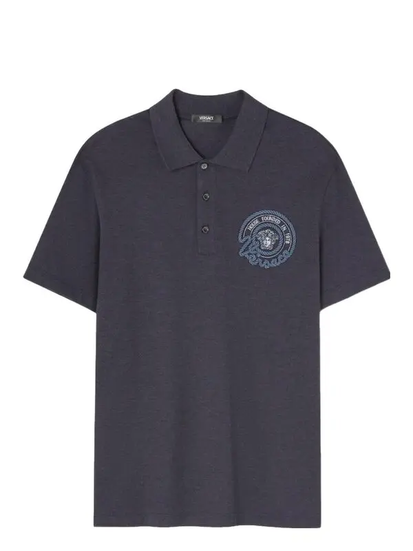 Versace Short-sleeved Polo Shirt - Gray