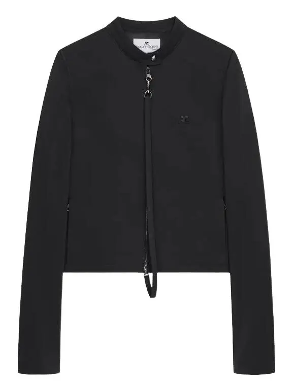 COURREGES Zip-up City Jacket - Black