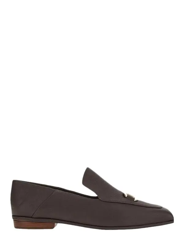 FERRAGAMO Logo Detail Loafers - Black