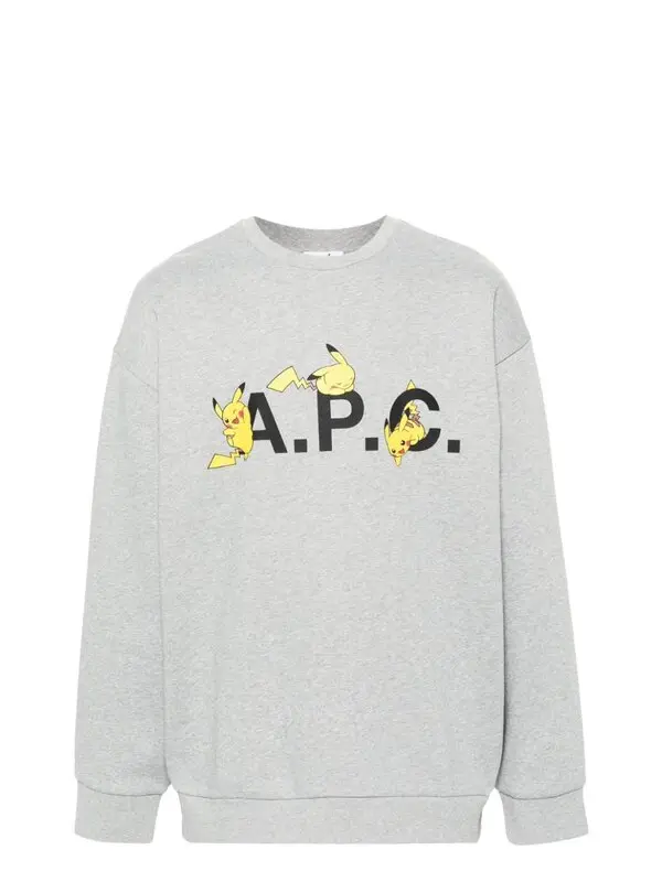 A.p.c. Crewneck Sweatshirt With Pikachu Graphic - White