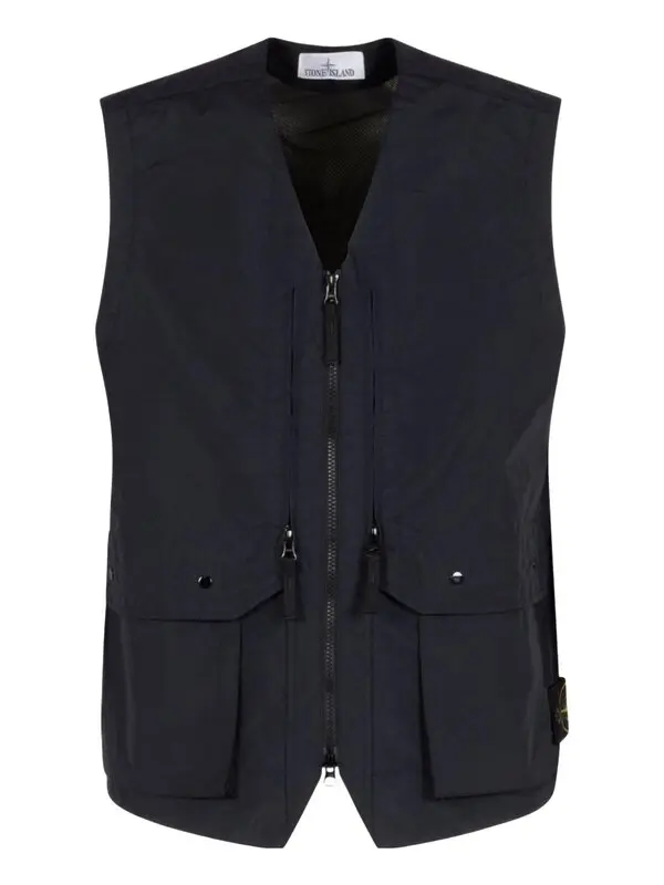 Stone Island Zipped Vest - Blue