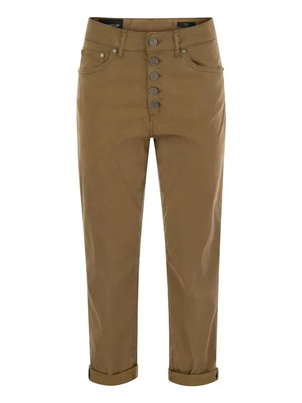DONDUP Koons Loose Fit Jeans With Jewelled Buttons - Brown