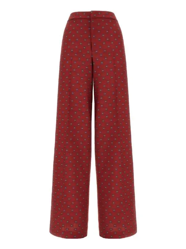 Etro Pleated Trousers - Red