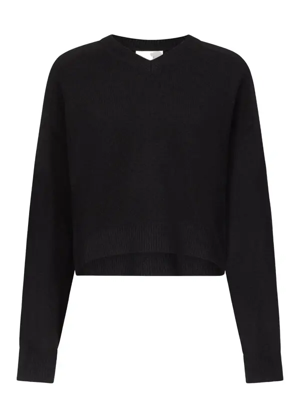 Loulou De Saison V-neck Boxy Knitwear - Black