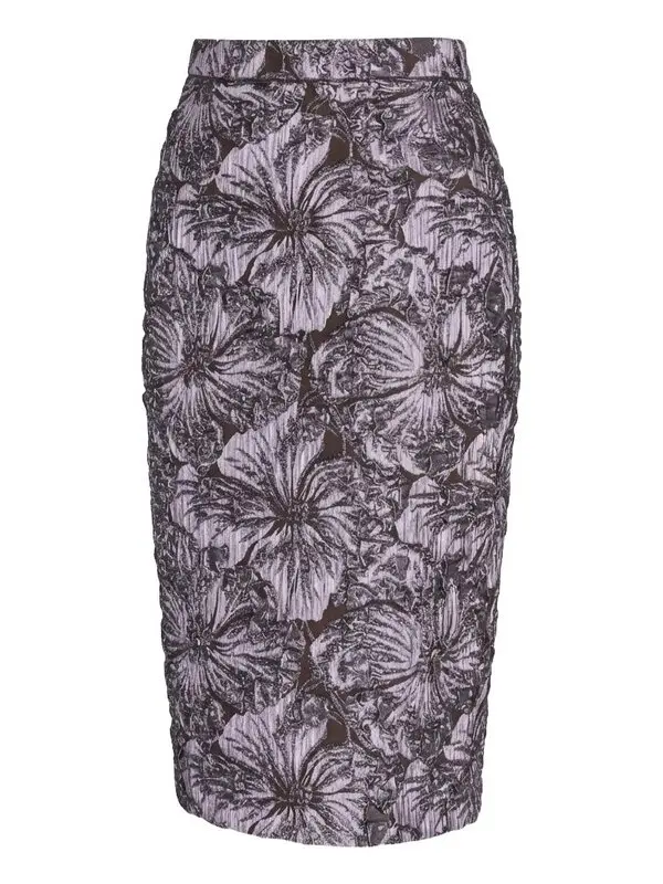 Gucci Floral Motif Skirt - Violet