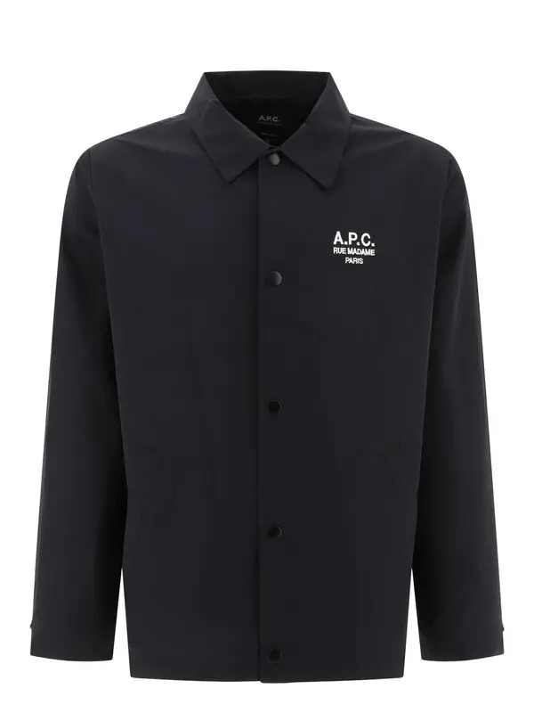 A.p.c. Regis Logo Overshirt - Black