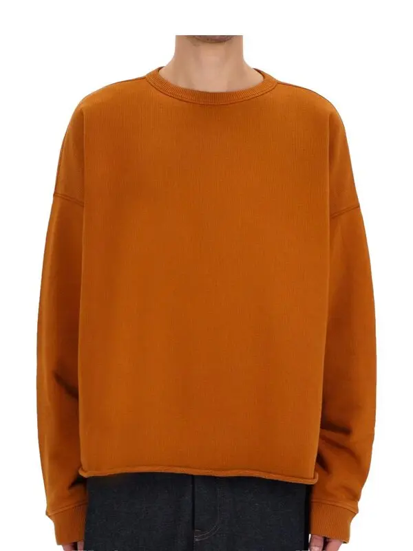 You Must Create Oversized Wool-blend Crewneck Sweater - Brown