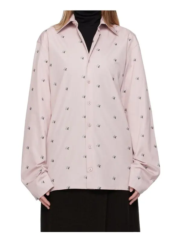 RIER Long-sleeved Embroidered Shirt - Pink