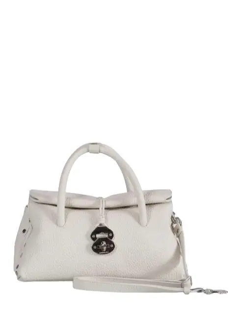 ZANELLATO Small Top Handle Bag With Turn-lock Closure - White