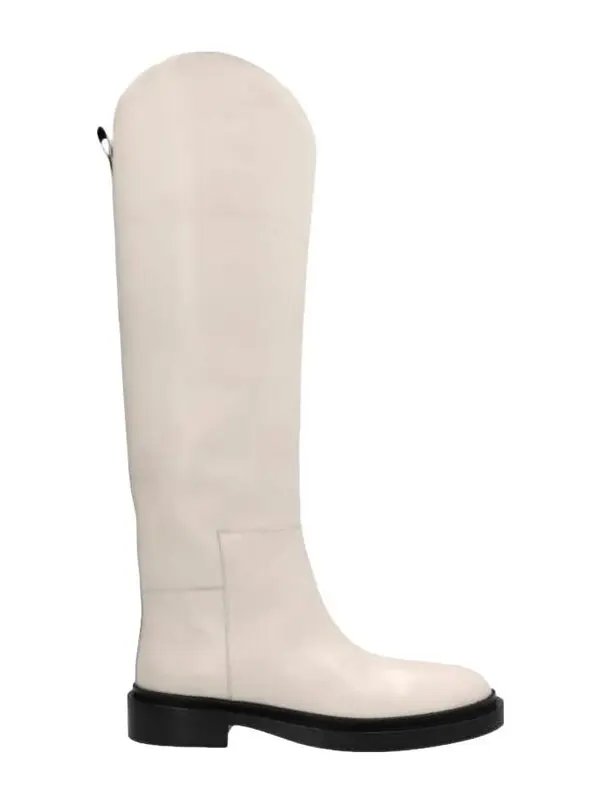 JIL SANDER Almond Toe Knee-length Boots - Nude