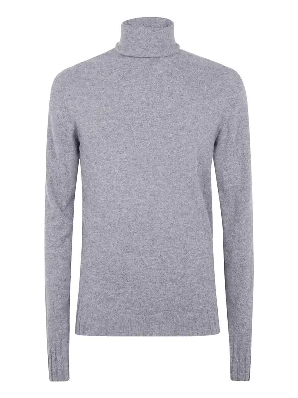 MD75 High Neck Long Sleeve Top - Grey
