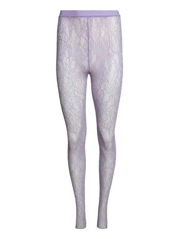 Wardrobe.NYC Lace Stirrup Leggings - Gray