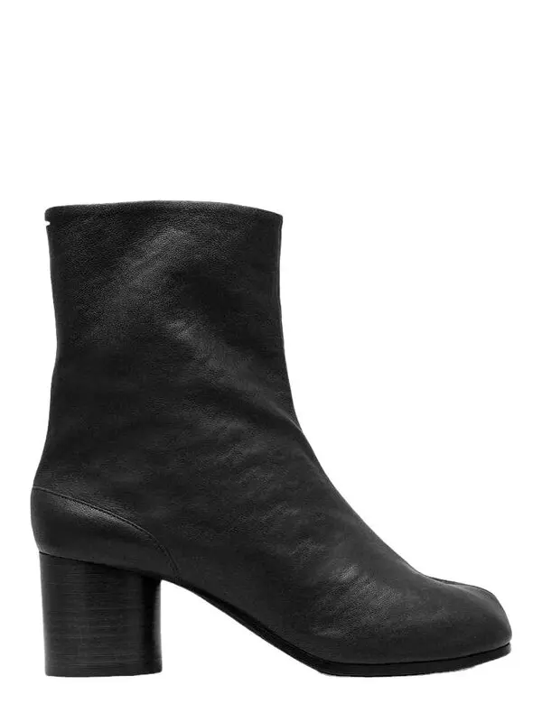 MAISON MARGIELA Tabi Toe Block Heeled Ankle Boots - Black