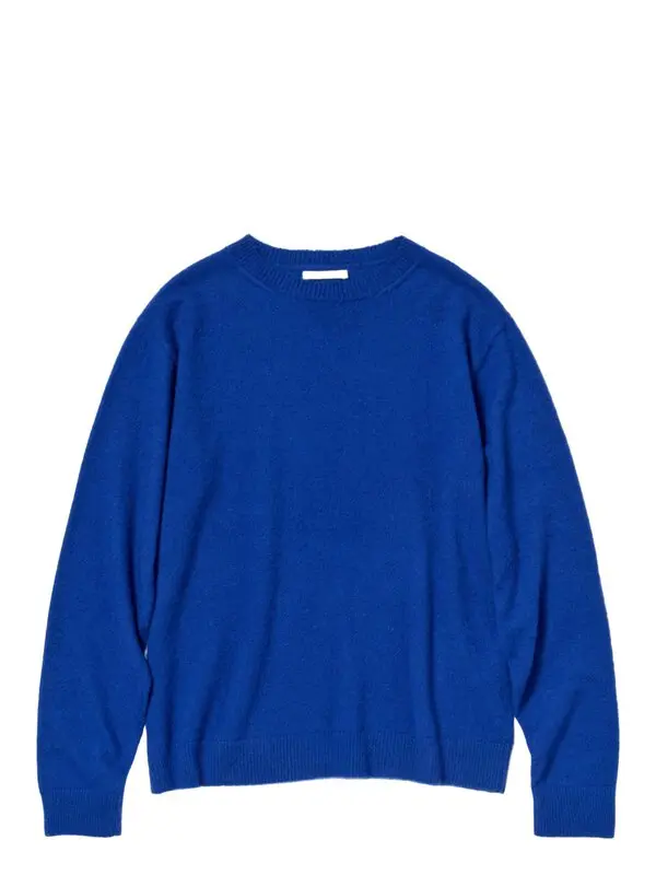 Auralee Fine-knit Round Neck Sweater - Royal Blue