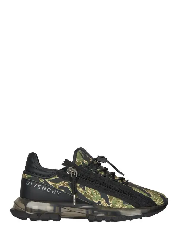 Givenchy Zip Detail Low-top Sneakers - Black/khaki