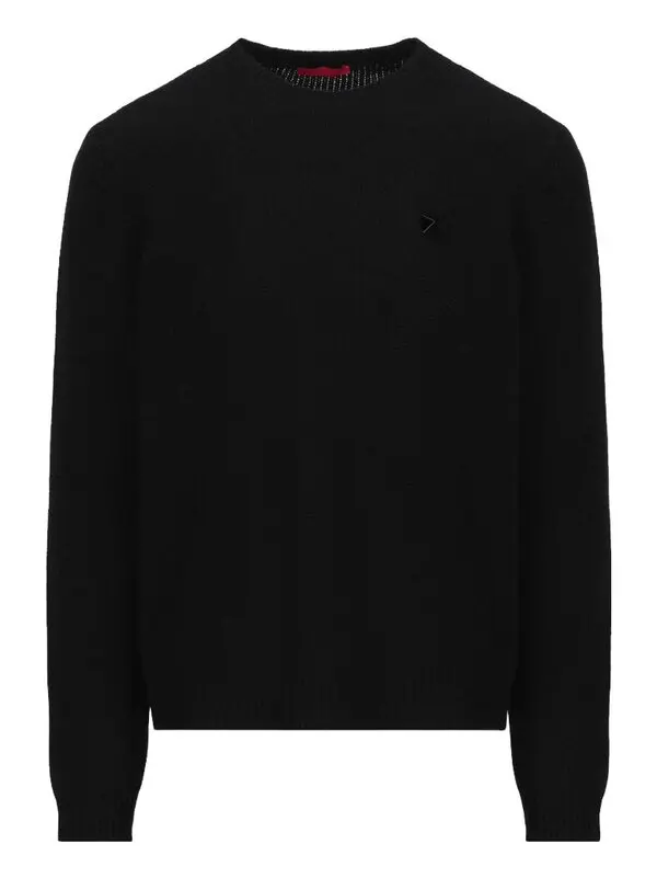 Valentino Garavani Roman Stud Knitted Jumper - Black