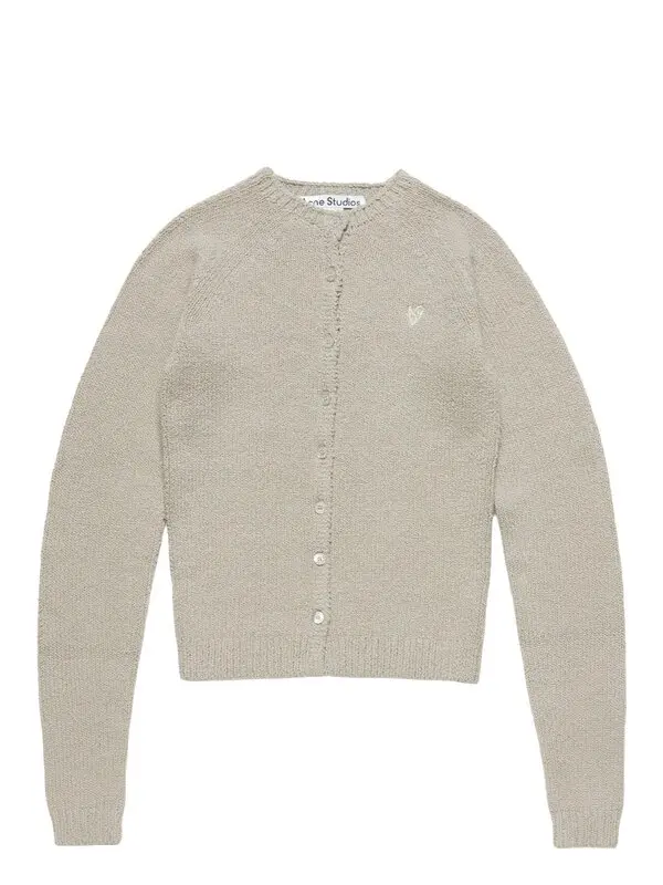 Acne Studios Embroidered Heart Cardigan - Off-white