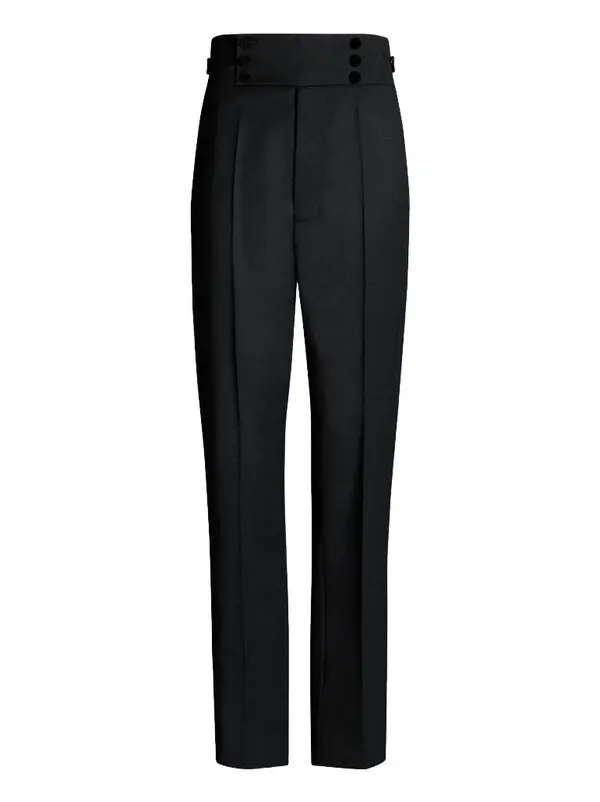 MAISON MARGIELA Pleated Tapered Wool Trousers - Black