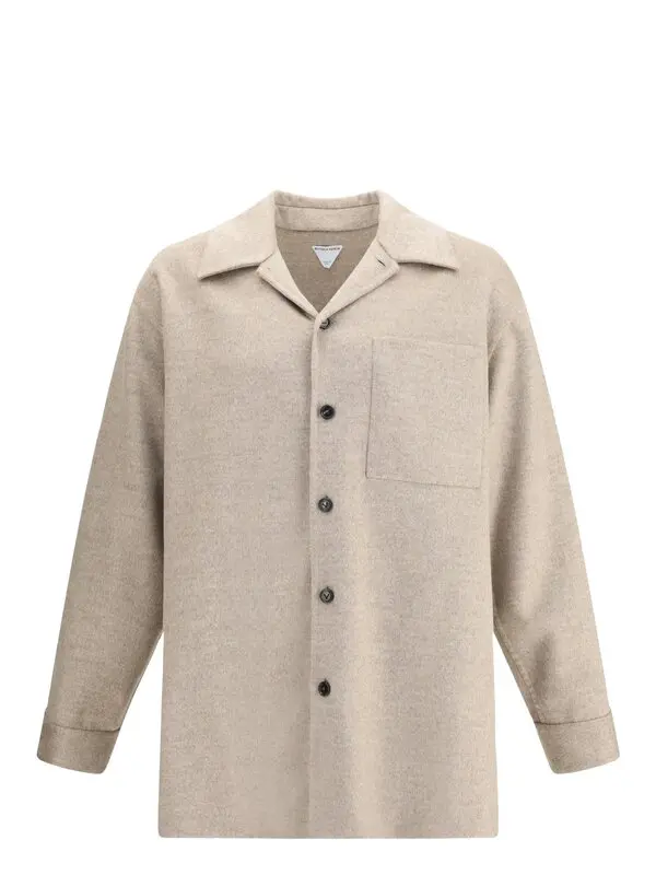 Bottega Veneta Regular Fit Overshirt - Nude