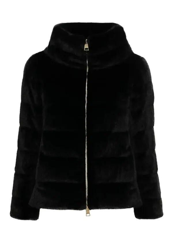Herno Two-way Zip Down Jacket - Black