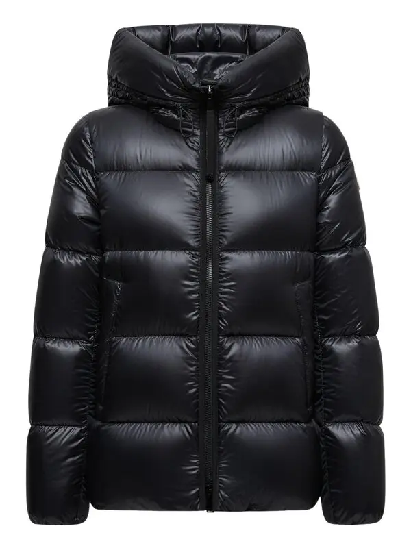 Moncler Serittes Short Down Jacket With Hood - Black