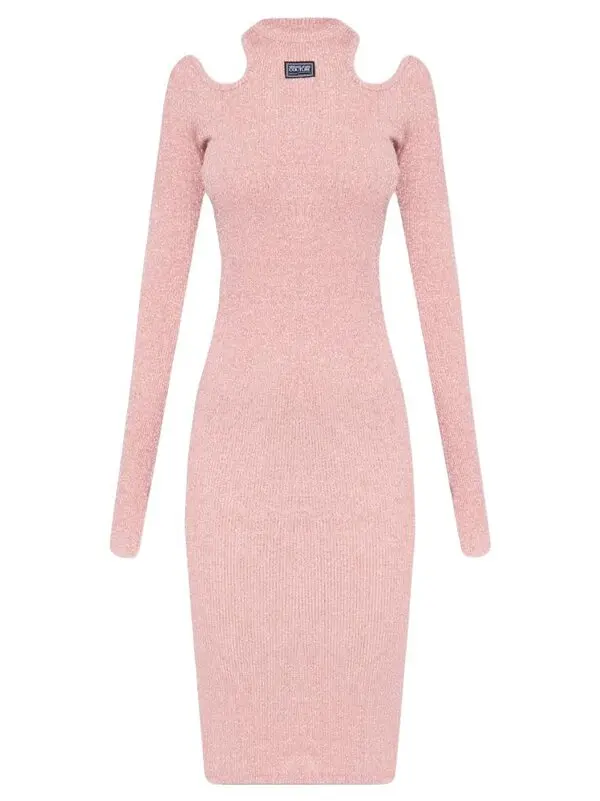 Versace Cut-out Long-sleeved Dress - Pink