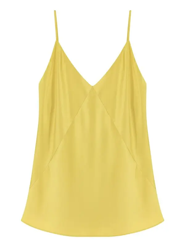 Max Mara Quassia V-neck Sleeveless Tank Top - Yellow