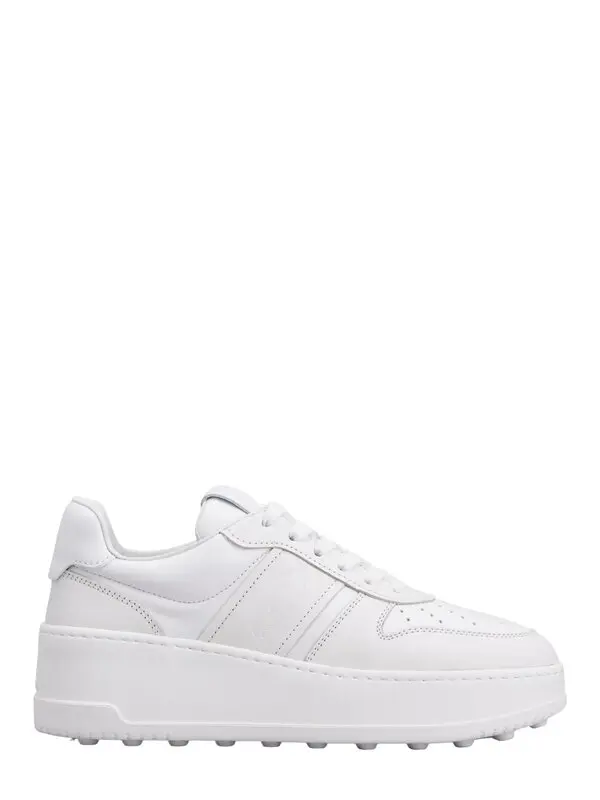 TOD'S Round Toe Lace-up Sneakers - White