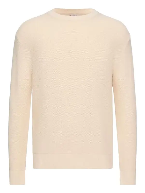Moncler Logo Patch Crewneck Jumper - Nude
