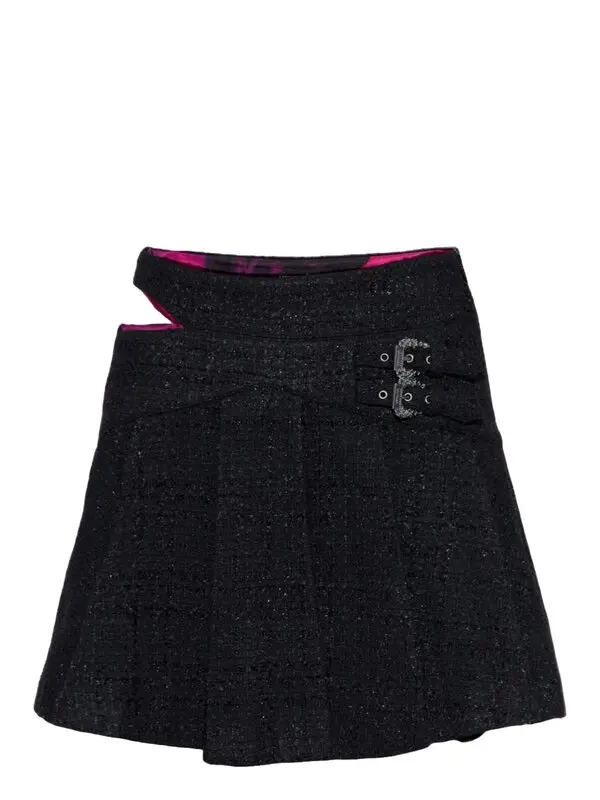 Versace Pleated Mini Skirt - Black