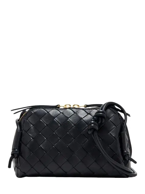 Bottega Veneta Concert Zipped Crossbody Bag - Black