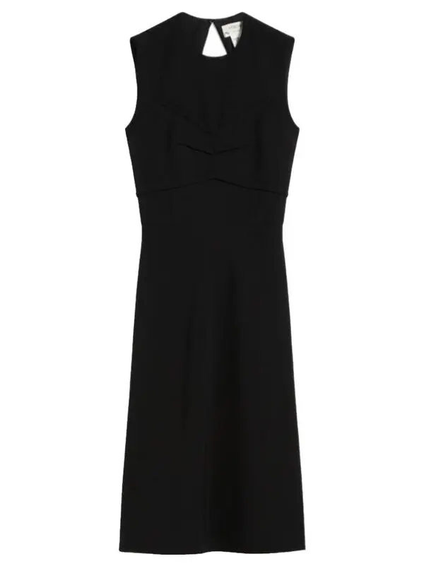 Sportmax Sleeveless Open Back Fishtail Midi Dress - Black