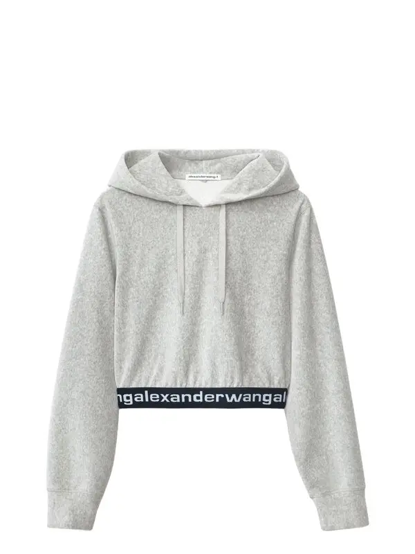 Alexander Wang Cropped Hoodie - Gray