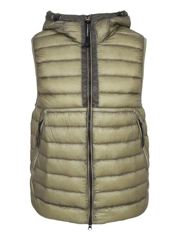 C.P. COMPANY Hooded Zip Vest - Nude