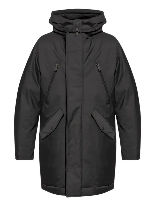 Dsquared2 Hooded Funnel Neck Coat - Black