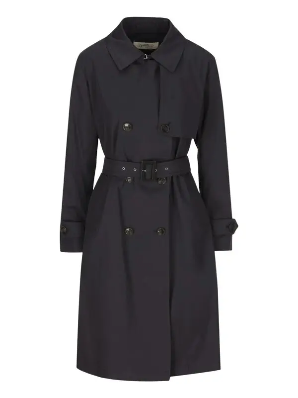 Herno Belted Trench Coat - Black