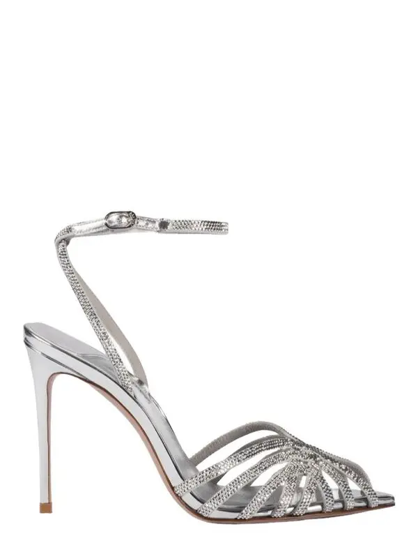 LE SILLA Embrace Crystal Embellished Stiletto Sandals - Gray