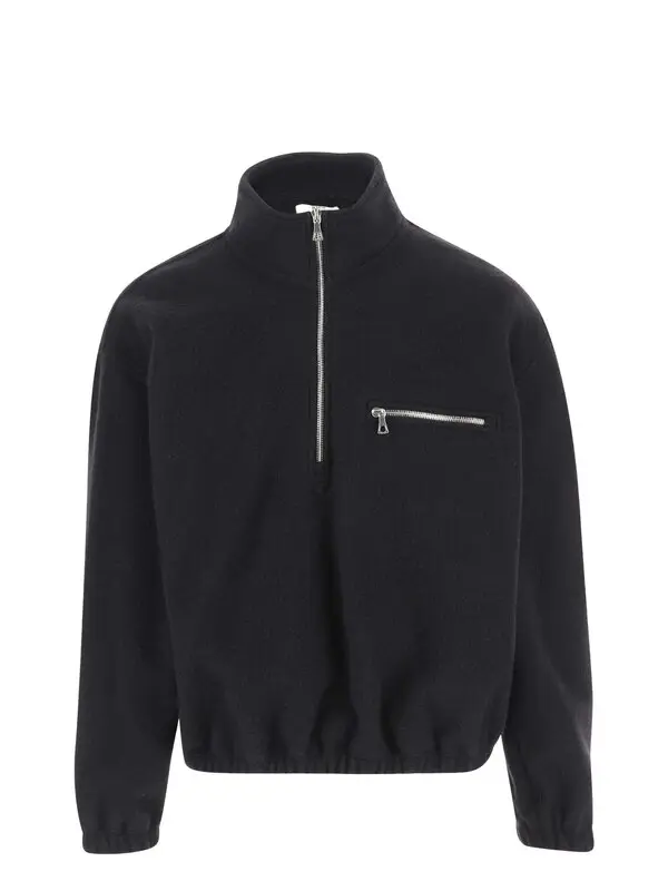 RIER Wool Fleece Sweatshirt - Black