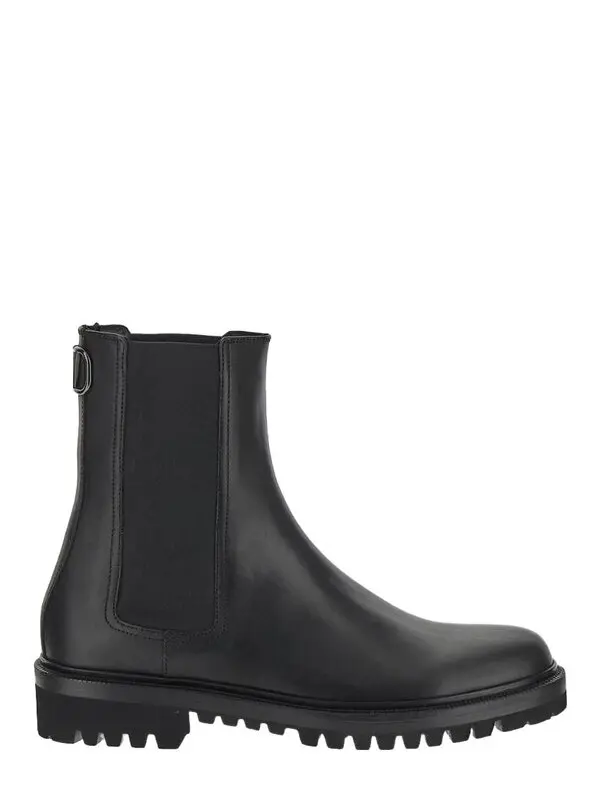 Valentino Garavani Vlogo Plaque Round Toe Chelsea Boots - Black